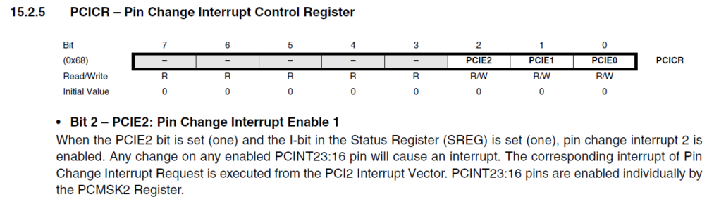 Pin Change Interrupts – Arxterra Pin Change Interrupts – Arxterra